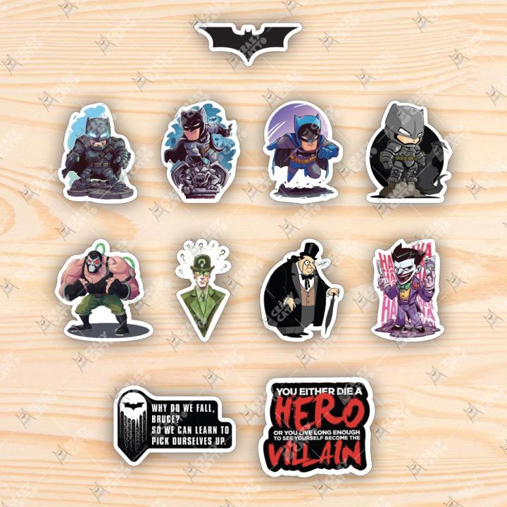 Batman Sticker Pack 1 Laptop Mobile Waterproof Vinyl Sticker | Daraz.com.bd