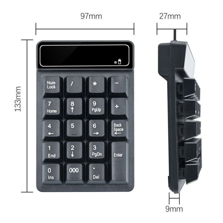 【Free shipping】 Durable 19 Keys Numeric Keypad Numpad Number Pad ...