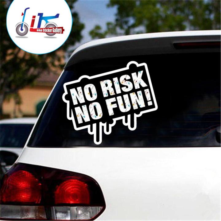 Car Sticker---- No_Risk_No_Fun ( Waterproof & Premium quality) | Daraz ...