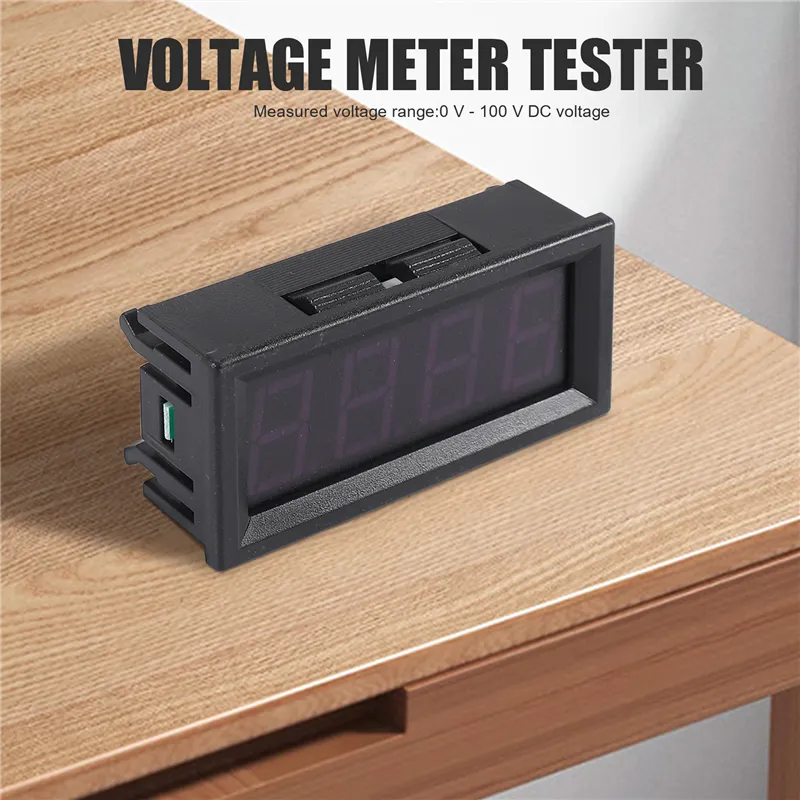 0.56inch Mini Digital LED Display 4 Bits 0-100V Voltmeter Panel Volt ...