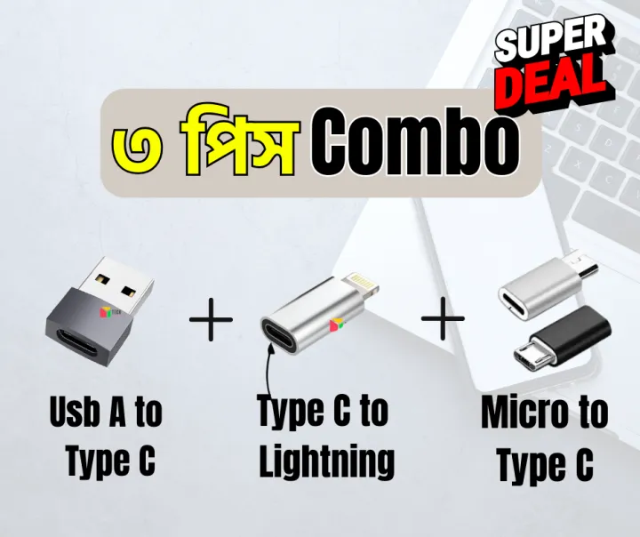 3 Type Of Converter Package / aluminium shell / Type c to usb a ...