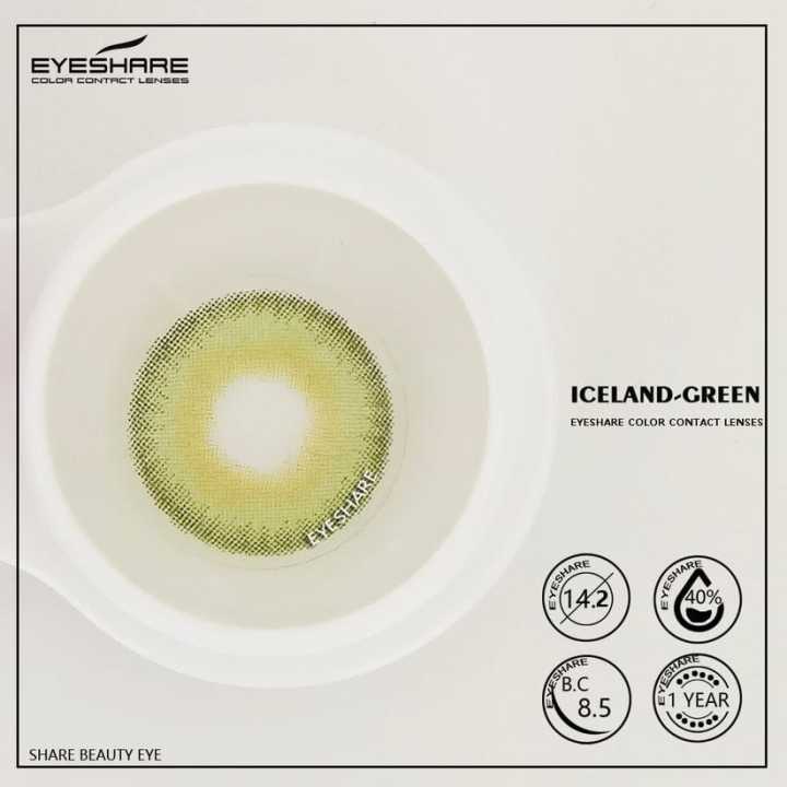 KSSEYE brand iceland GREEN eyes colored contact lenses with lenses kit ...