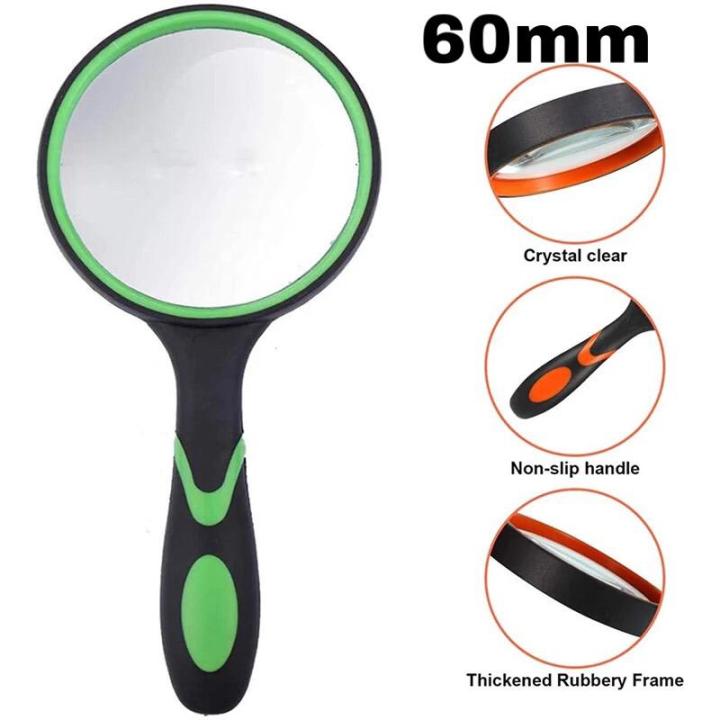 Handheld Magnifying Glass Shatterproof Reading Magnifier for Seniors ...