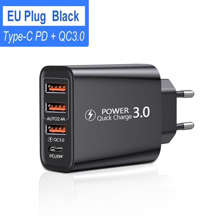 New Fast Charging US Standard Euro Standard Charger 3USB Type C Mobile ...