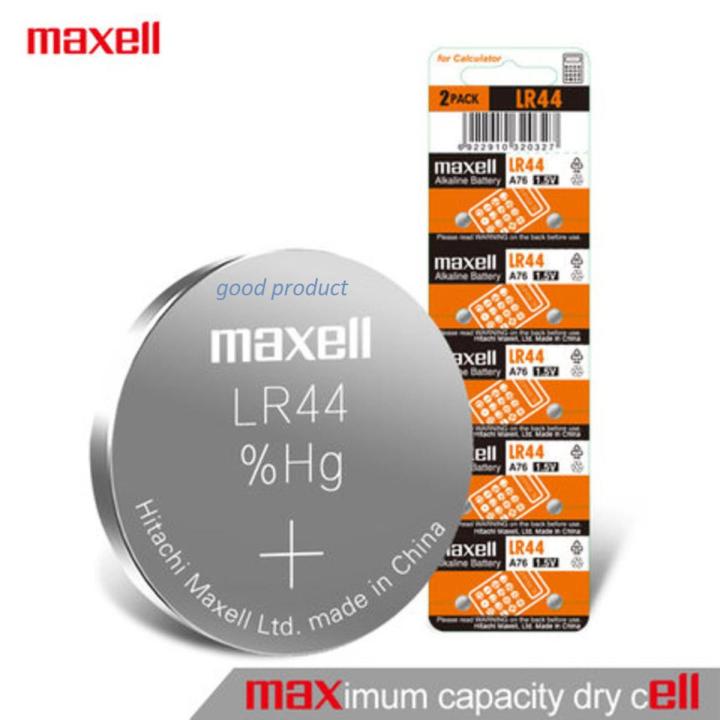 Maxell Batteries LR44 (A76& AG13) Alkaline Button Size Battery& On Tear Strip(Counts 10) | Daraz ...
