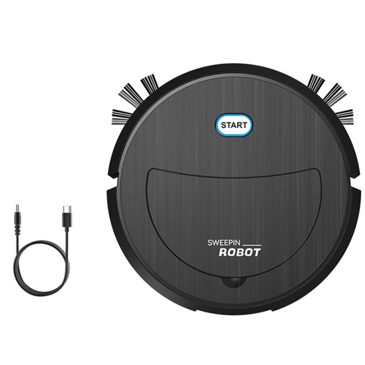 Robot Vacuum Cleaner Electric Sweeping Robot Black | Daraz.com.bd
