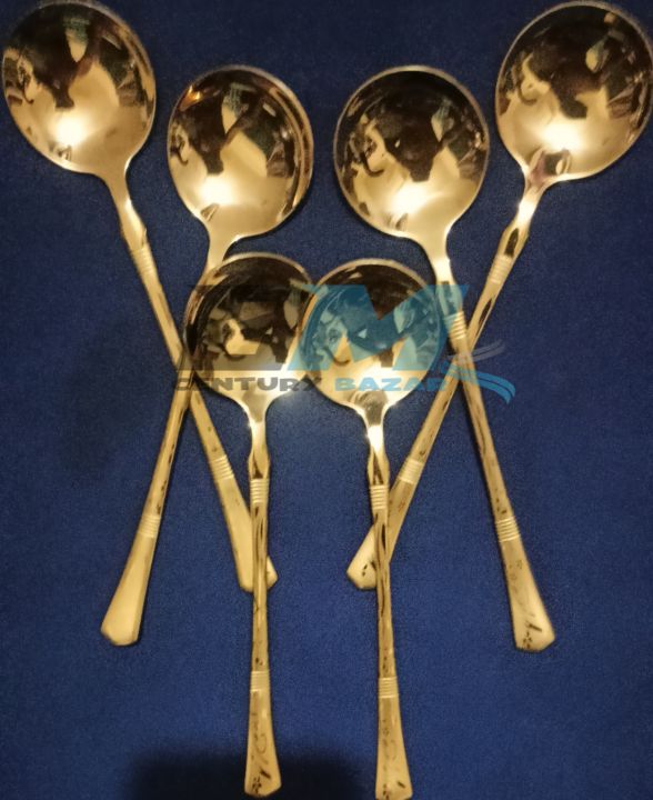 Ad Stainless Steel 6 Pcs Spoon Set - Elevate Your Dining Table With ...