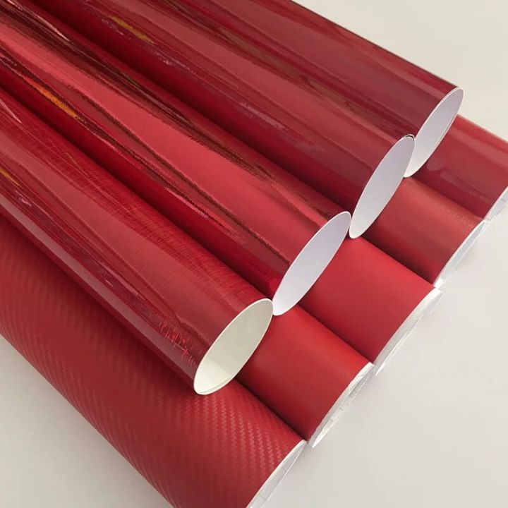 Red Forged Carbon Matte Glossy Brushed Metallic Vinyl Wrap Film Red ...