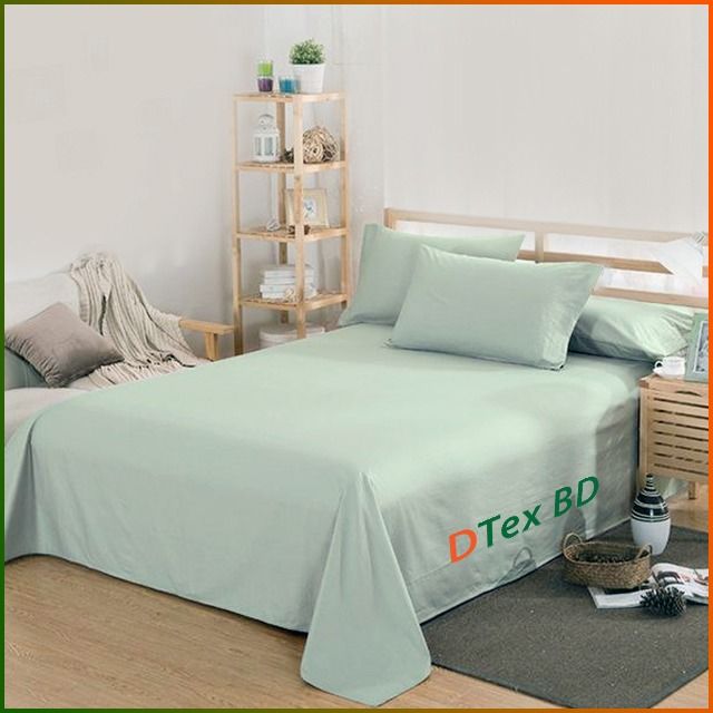 Double size solid lite Green color bedsheet | Daraz.com.bd