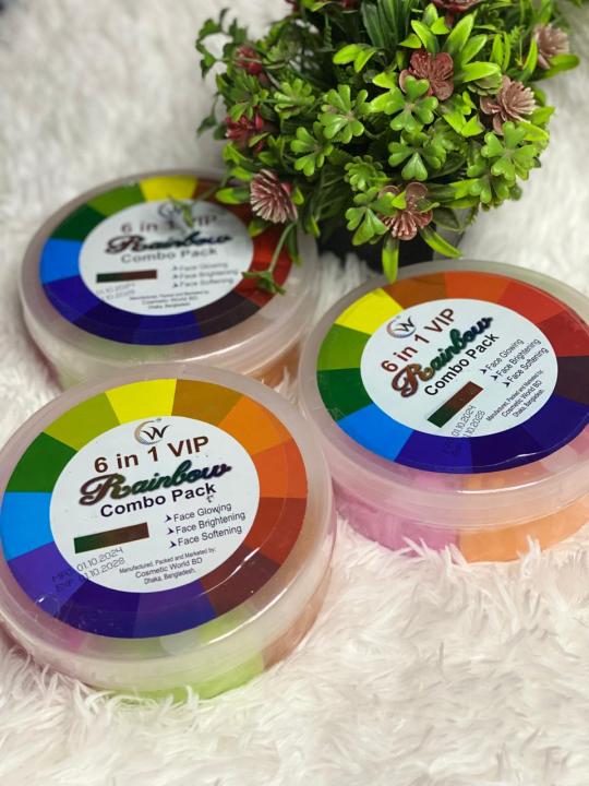 6 in 1 Vip Rainbow Combo Face Pack - 500 gm | Daraz.com.bd