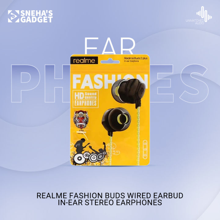 Realme Fashion buds Wired Earbud In-ear Stereo Earphones for All ...