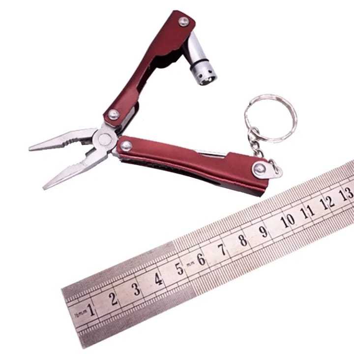 AUM 8 in 1 Micro Plier Tool Kit With LED Flash Light | Knife Blade ...