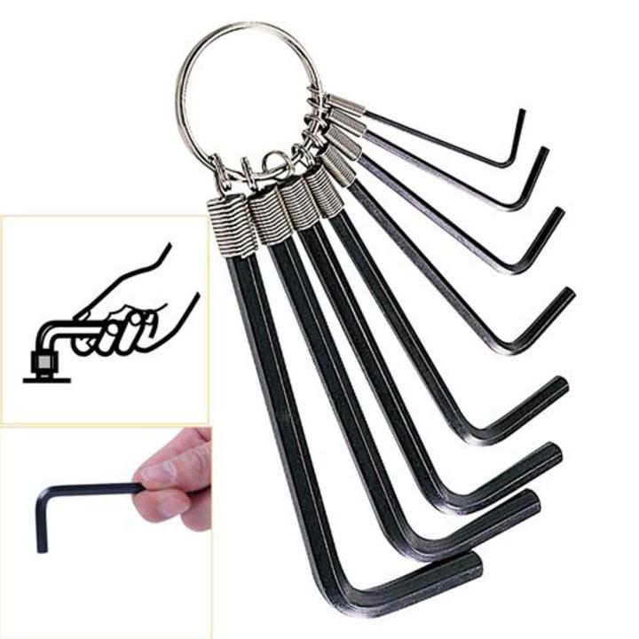 10 Pcs Metric Combination Hex Key Allen Wrench Set 1mm to 10mm Key Hand ...