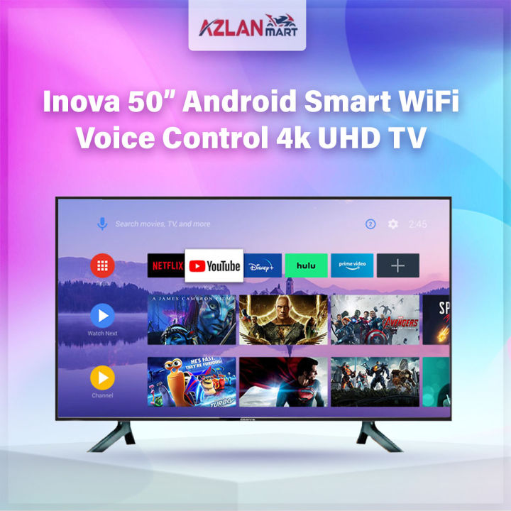 Inova 50 Inch Android Smart WiFi Voice Control 4k UHD Led Tv Ram 2 gb ...