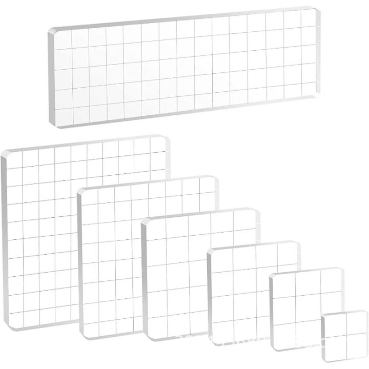 Clear Acrylic Stamp Block High Transparency Acrylic Block for ...