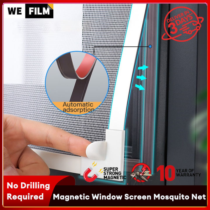 Magnetic Mosquito Net Window Screen DIY Full Frame Magnetic Strip ...