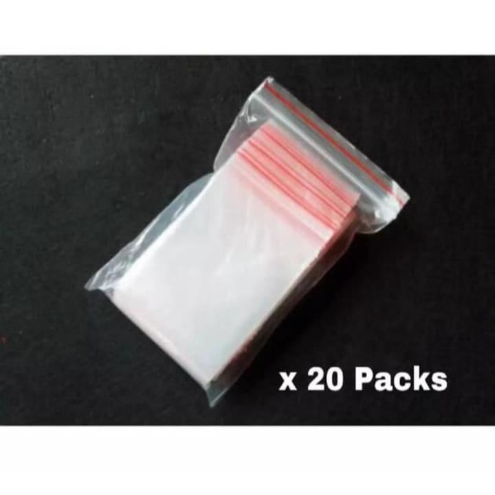 1.5*2 Zip Lock Plastic packet-20 pack | Daraz.com.bd