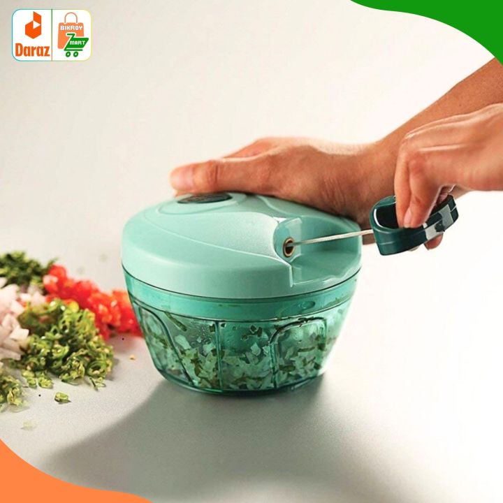 Handy Quick Vegetable Chopper – 3 Stainless Steel Blades, 350ml, Pull ...
