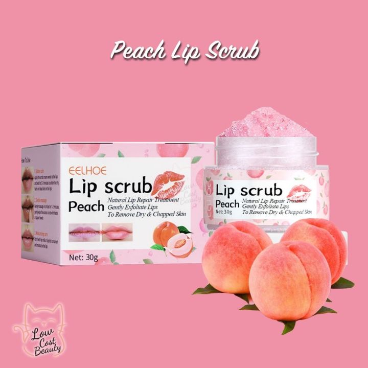EELHOE Pink Lips Scrub Exfoliator Dead Skin Removal Lightening Fade Lip ...