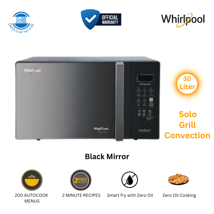 WHIRLPOOL 30 Liter Microwave Oven Magicook Zero Oil Elite Convection Black Mirror | Daraz.com.bd