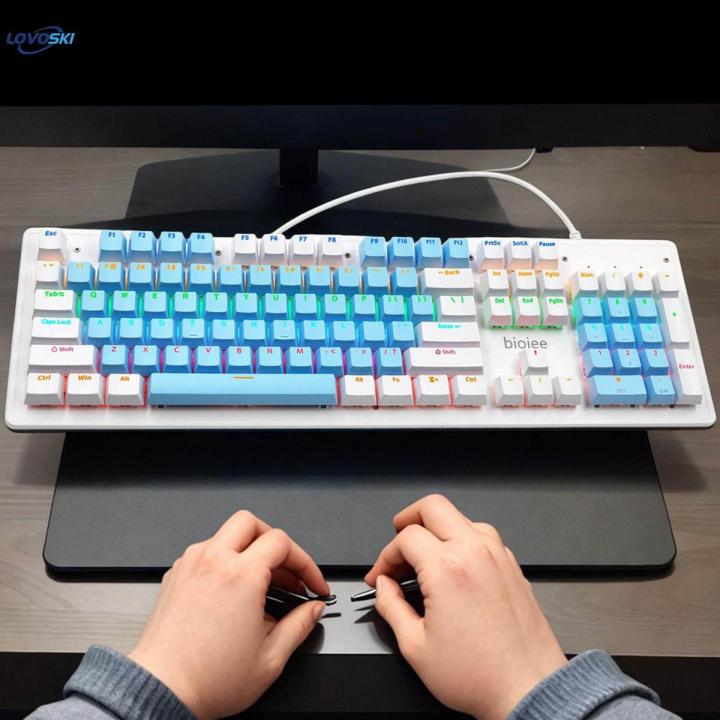 Gaming Mechanical Keyboard Key Caps 104 Keys for PC Desktop Game ...