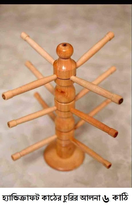 Churir Alna/Handicraft Wooden Churir Stand-6 sticks | Daraz.com.bd