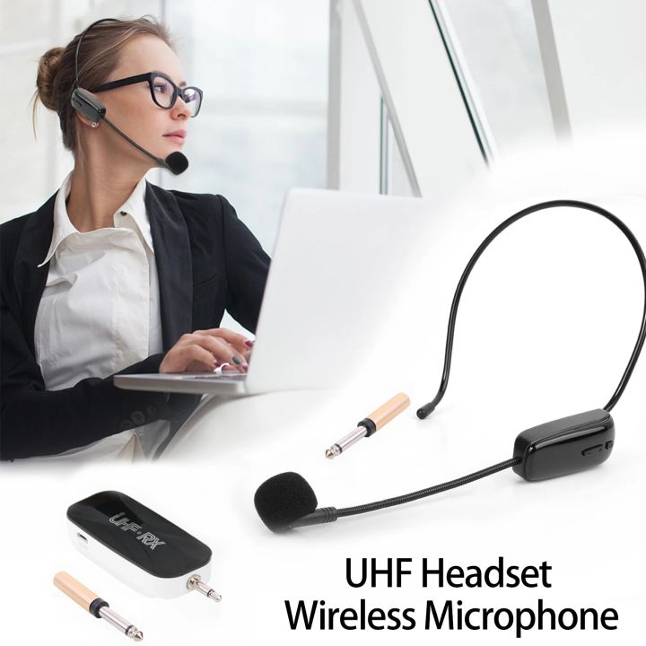 2 IN 1 Handheld UHF Wireless Microphone Headset Professional Head-Wear ...