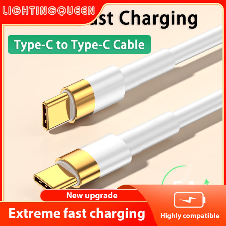 60W 5A Fast Charging Type-C to Type C Cable for Samsung Xiaomi Redmi ...