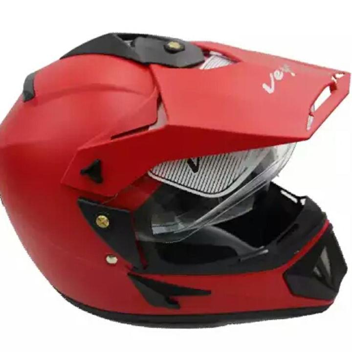 Full Face off Road Bike Helmet for Men and Women- Red | Daraz.com.bd