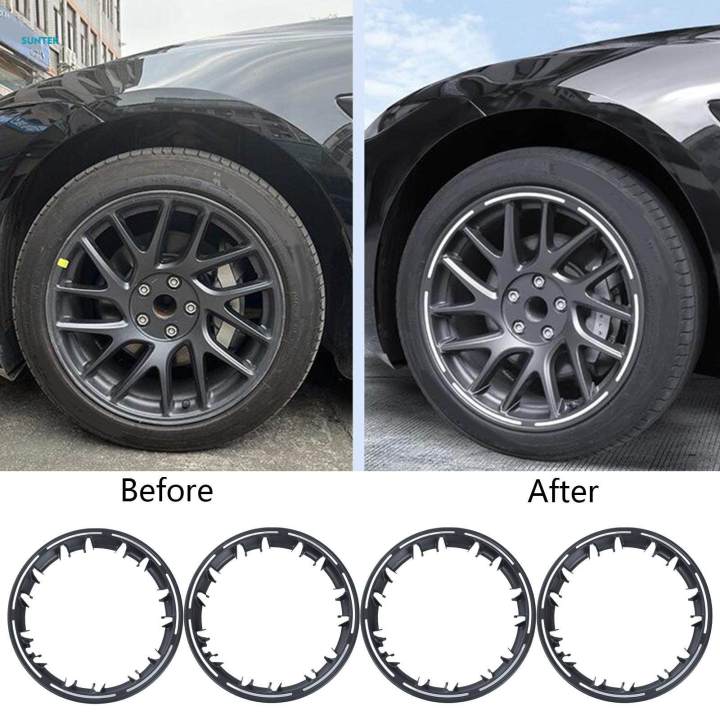 4x Luminous Wheel Covers Car Wheel Rim Protector for | Daraz.com.bd