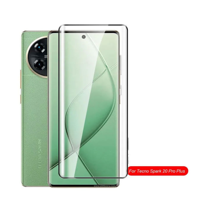 Tecno Spark 20 Pro Plus UV Glass Full HD Curved Edge Liquid UV Tempered ...