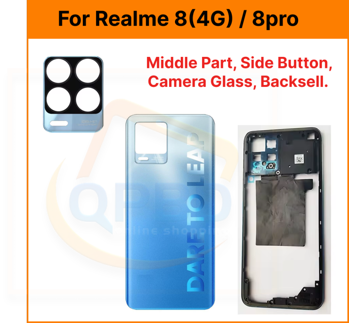 Realme 8 8 Pro 4G Full Body Housing With Camera Glass (LCD Frame, Side ...