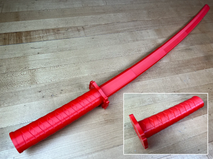 3D Printed Collapsible Katana Sword – Samurai Style Foldable Ninja ...