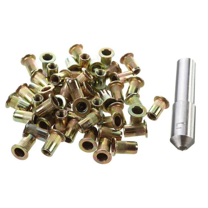 51Pcs Accessories: 50Pcs M4 Flat Head Rivet Nut & 1Pcs Grinding Disc ...