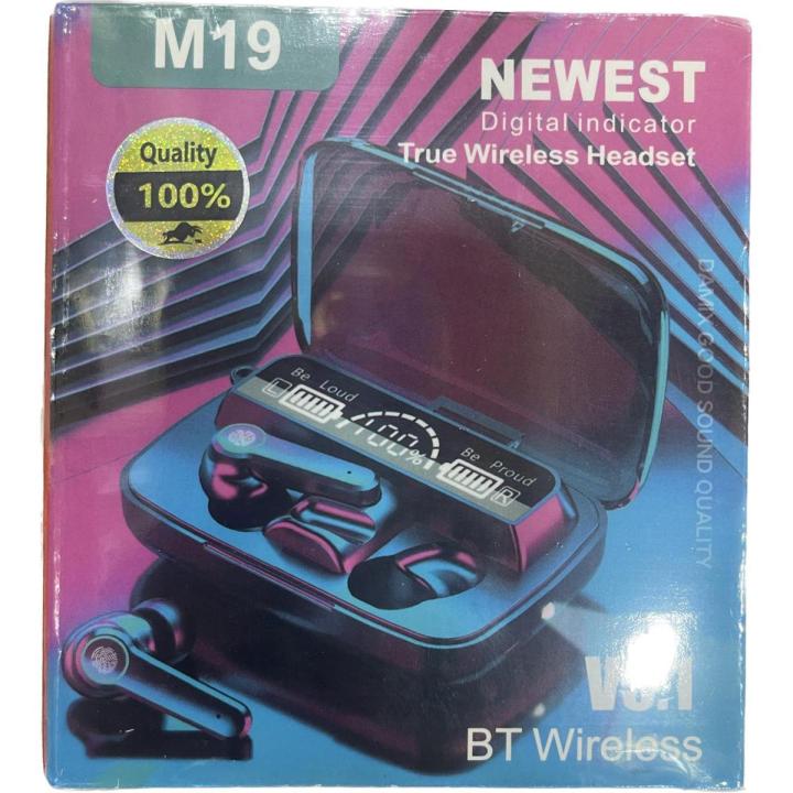 M19 Earbuds TWS Earphone Intelligent Touch Control Wireless Bluetooth 5.1 Headphones Waterproof ...