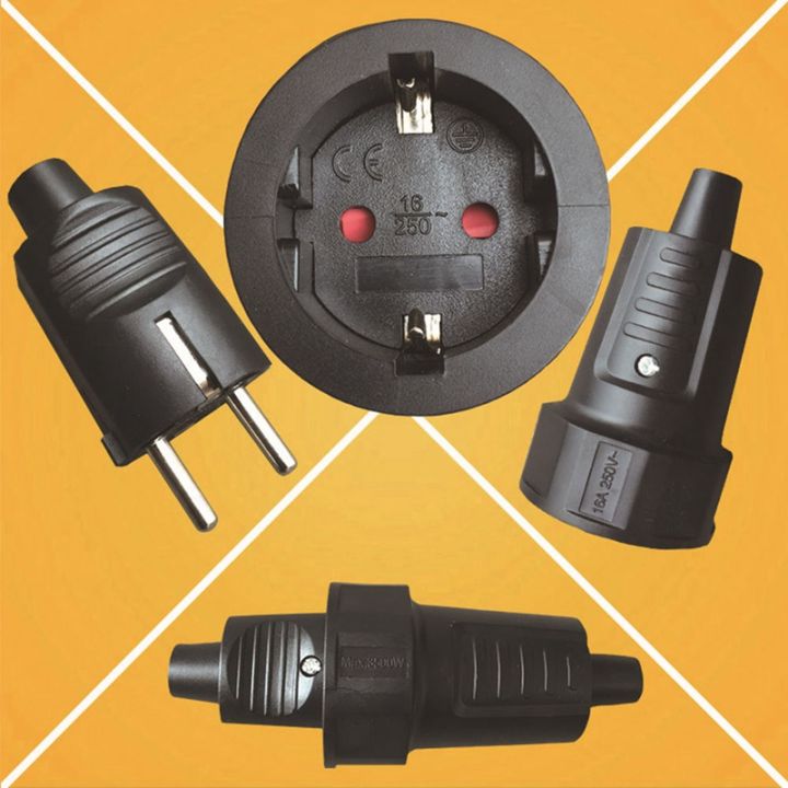 16A 250V EU Multifunction Electrical AC Power Adaptor Socket PVC Flame ...