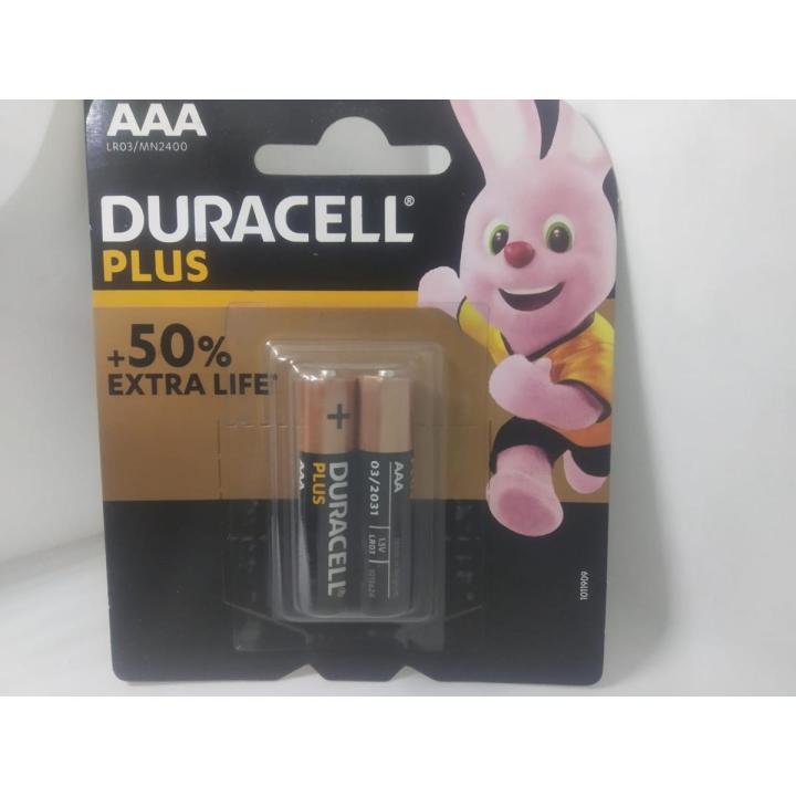 DURACELL PLUS AAA ALKALINE BATTERIES 2PCS | Daraz.com.bd