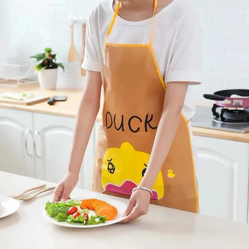 PVC Oil Proof wipeable waterproof kitchen Apron | Daraz.com.bd