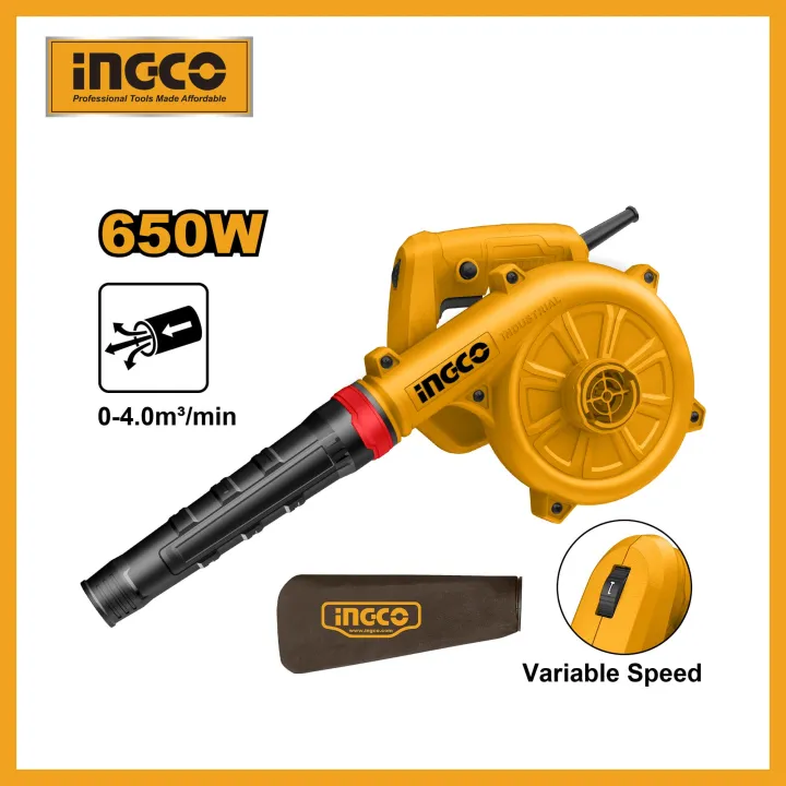 INGCO 650W Variable speed Aspirator blower With 1Pcs dust bag AB6038 ...