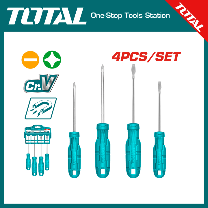 TOTAL Screwdriver Set In Total 4 Pieces THTDC250401 | Daraz.com.bd