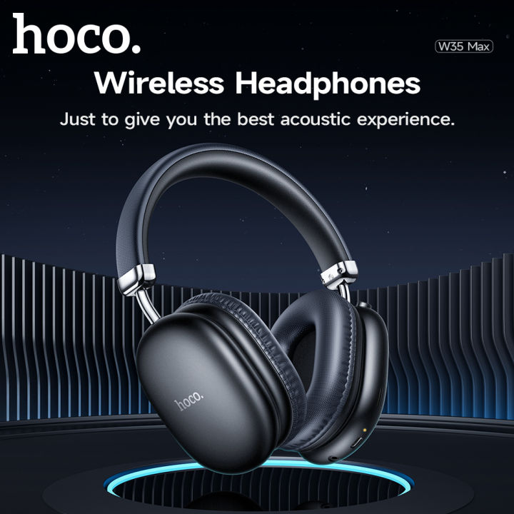 HOCO Upgraded W35 Max Bluetooth 5.3 Wireless Headphone 40mm Driver Over Ear Music Sports ...