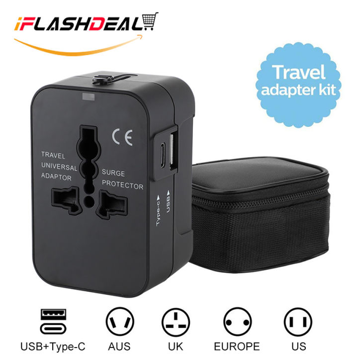 iFlashDeal Multi-Outlets Travel Adapter, All in One International ...