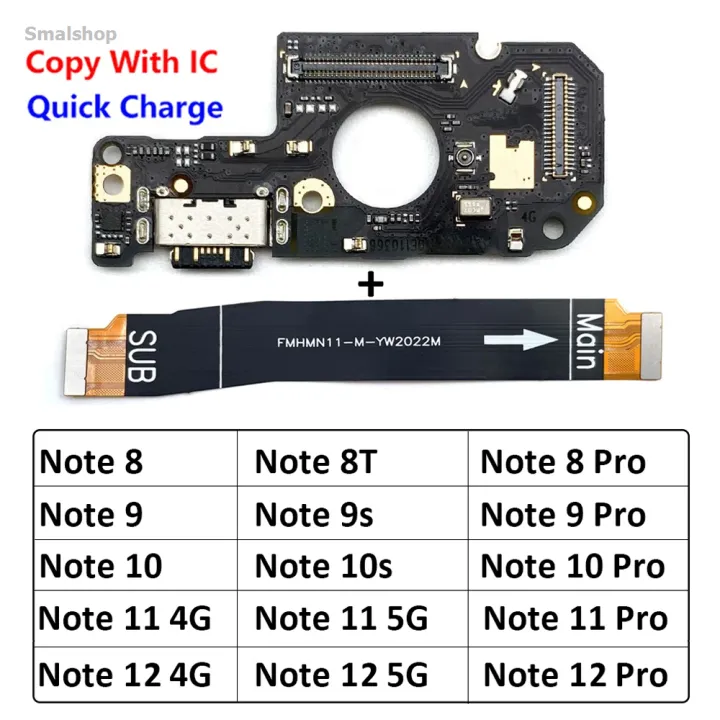Smalshop New For Redmi Note 7 8 8t 9 9s 10 10s 11 12 Pro Plus 4g 5g Usb ...