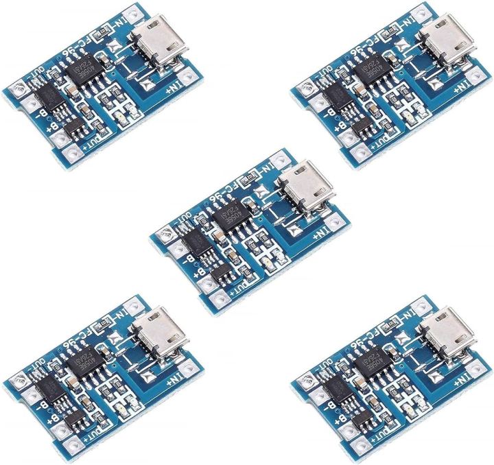Bundle of 5 Pieces TP4056 Micro USB Battery Charger Module Circuit ...