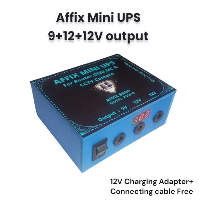 Affix Mini Dc Ups 9-12-12 Volts Output - Ensure Continuous Power Supply ...