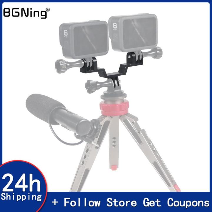 Aluminum Alloy Double Dual Bracket Connect Mount Adapter Led Ring Stand ...