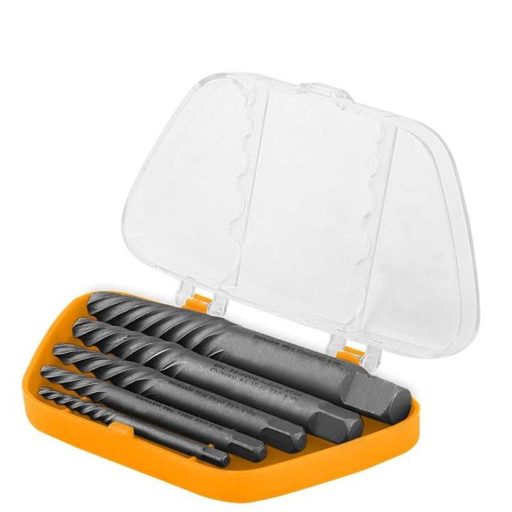 TOLSEN Industrial 5pcs Screw Extractor Set (Size: 1# , 2#, 3#, 4#, 5 ...