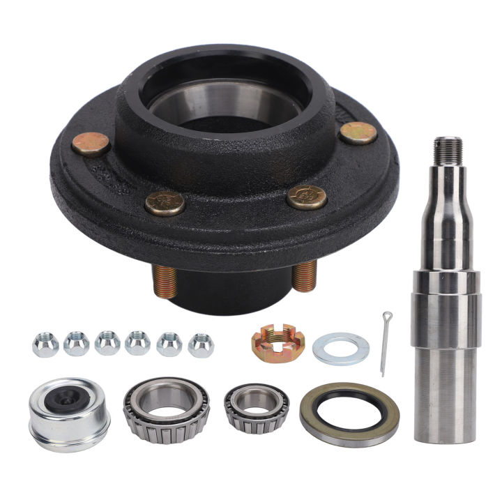 Trailer Hub Kit Trailer Axle Kit Metal 6000lbs Capacity for Cargo Boat ...