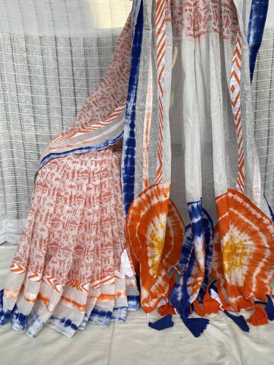Cotton shiburi batik saree for women | Daraz.com.bd