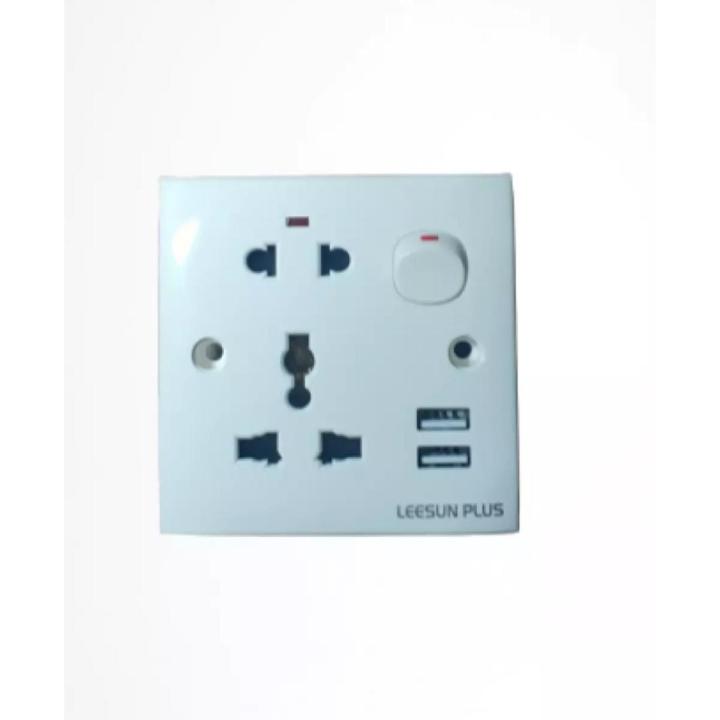 Electrical Universal Multi Wall Switch Socket USB Charger | Daraz.com.bd
